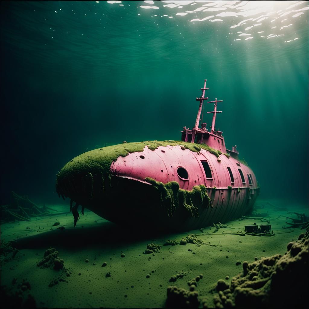 The pink submarine - AI Generated Artwork - NightCafe Creator