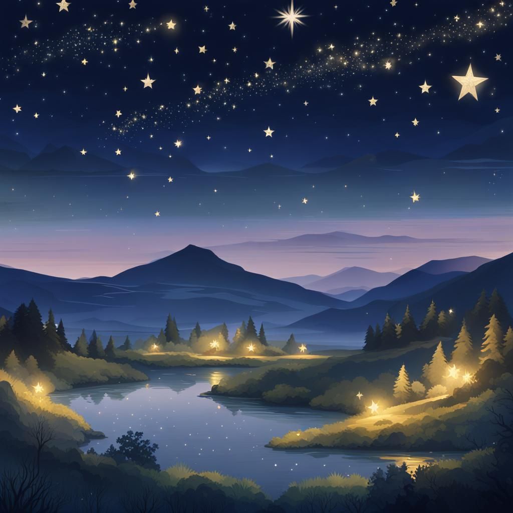Starry Night - AI Generated Artwork - NightCafe Creator