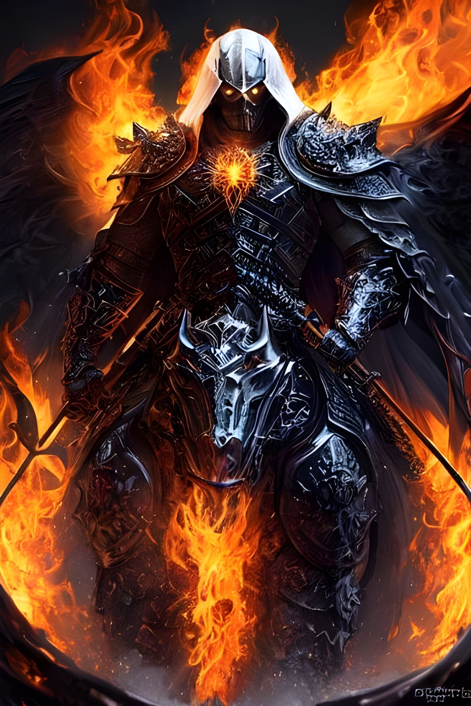The Inferno Knight - AI Generated Artwork - NightCafe Creator