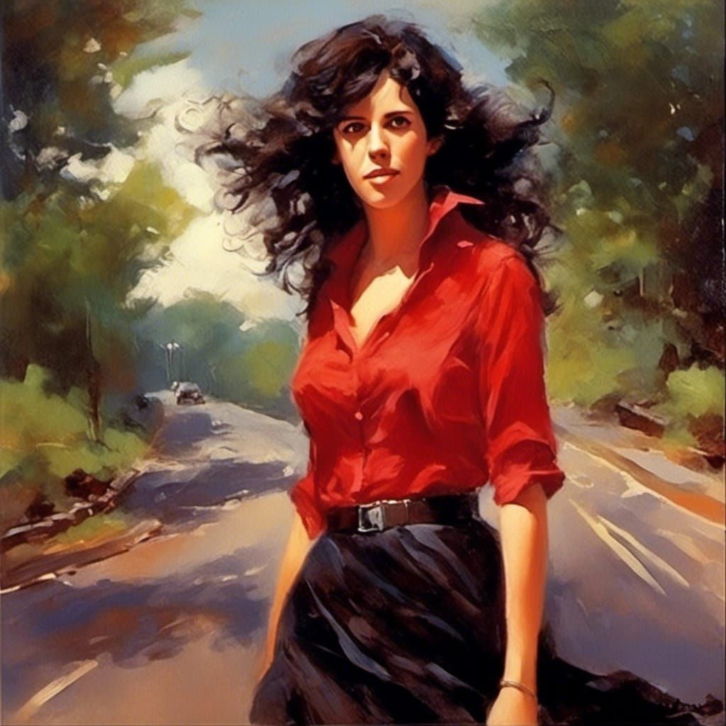 eyes wide with terror,Greg Rutkowski painting by Steve Henderson, brush ...