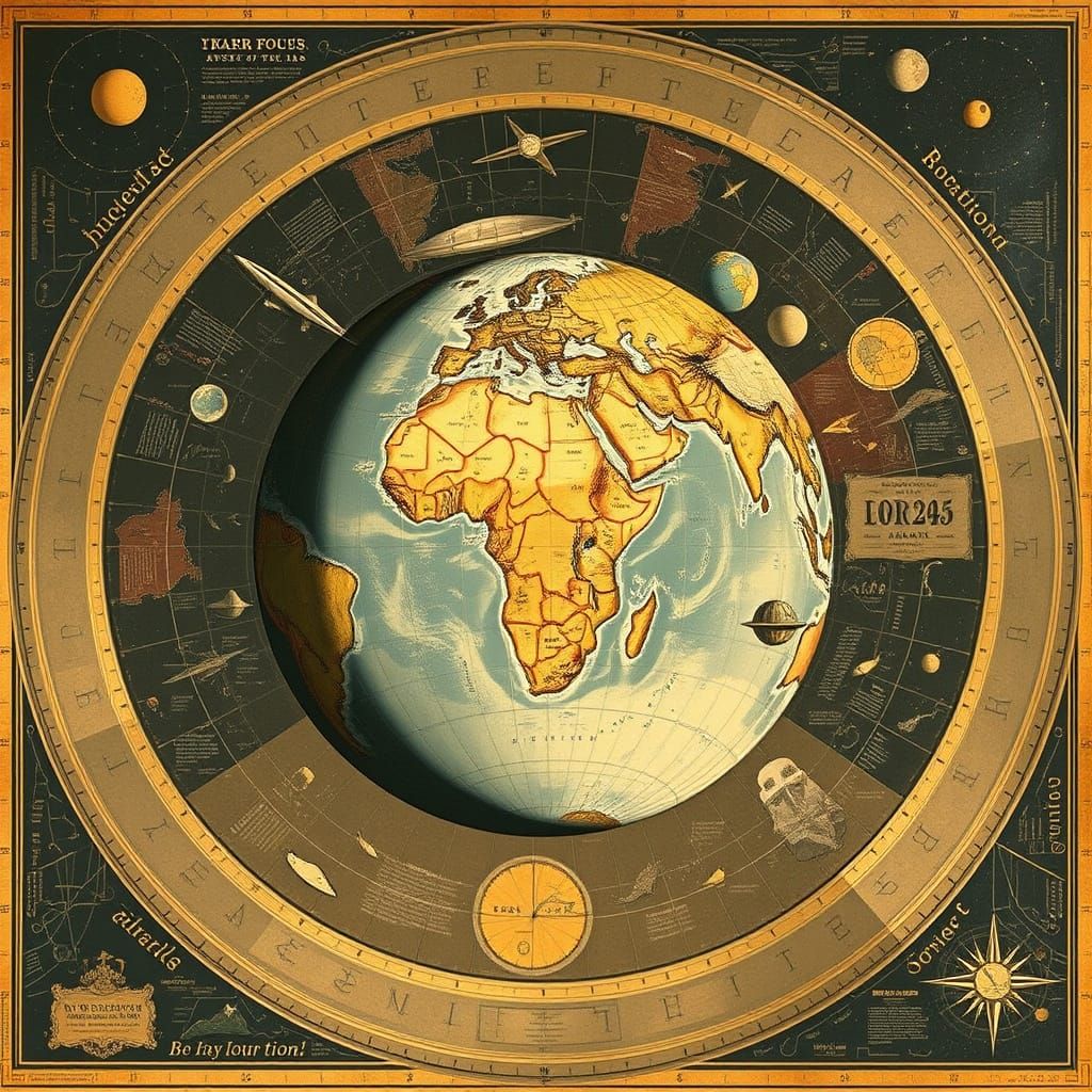 Earthly Realms in Ancient Atlantean Style - AI Art