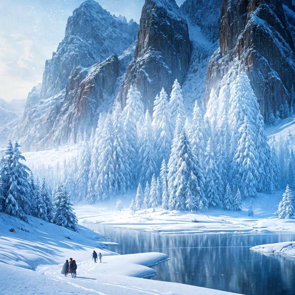 alien creatures on an alien snow world