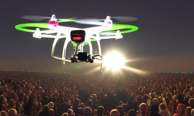 LED drone show - AI Generated Artwork - NightCafe Creator