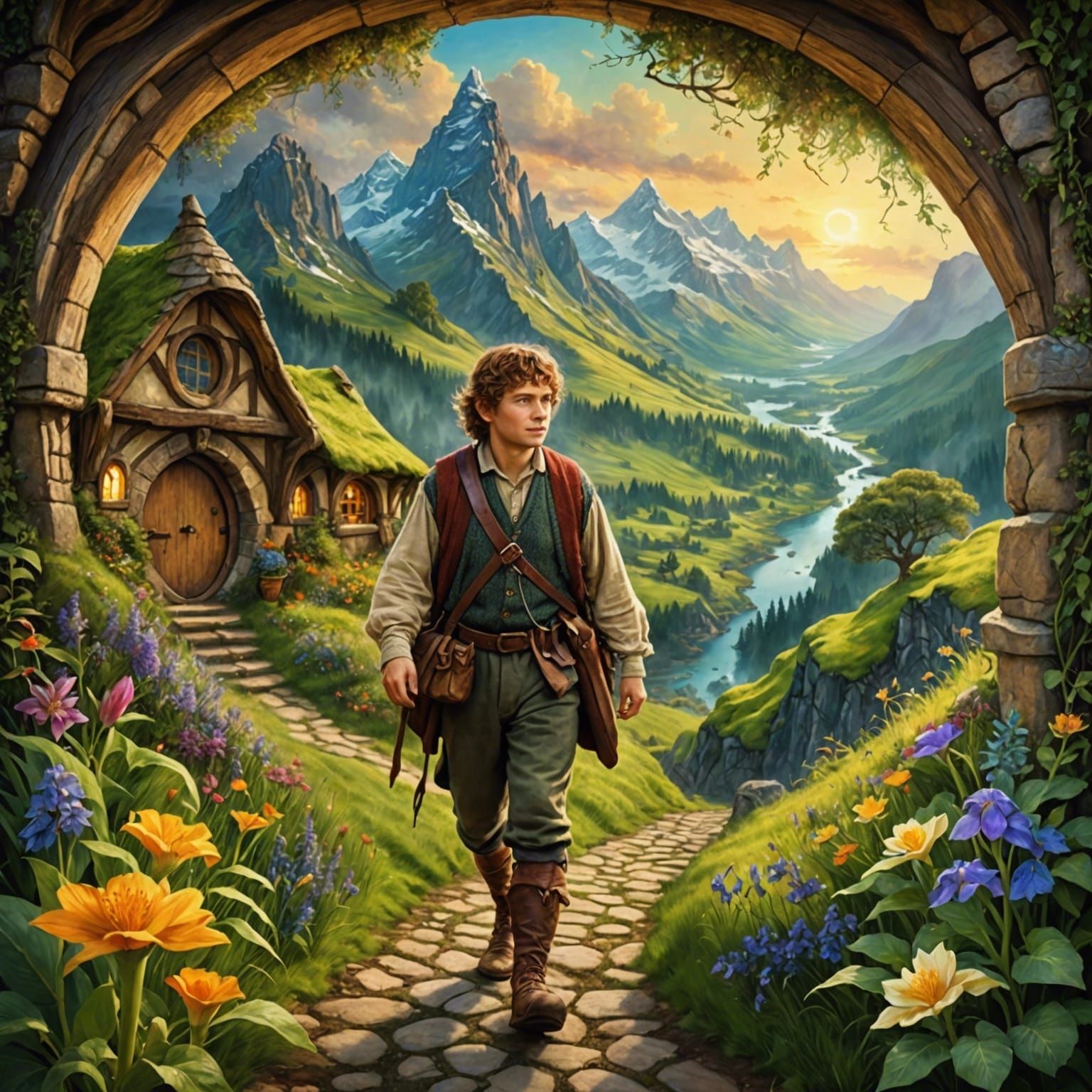 Hobbit Adventures - AI Generated Artwork - NightCafe Creator