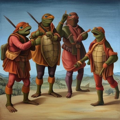 Italian Renaissance Ninja Turtles (SDXL) -1- - AI Generated Artwork ...