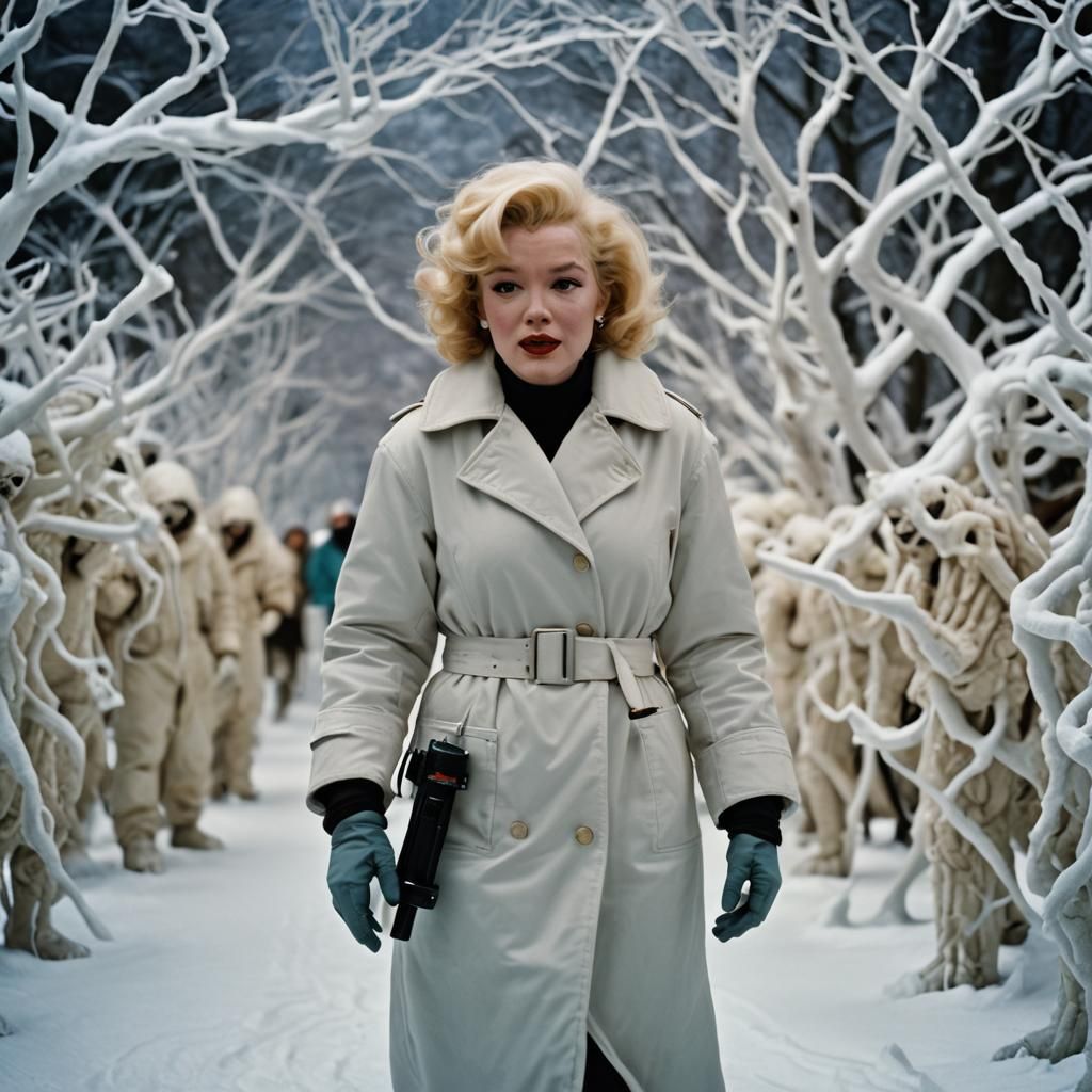 Marilyn and trees or tentacles - AI Generated Artwork - NightCafe Creator