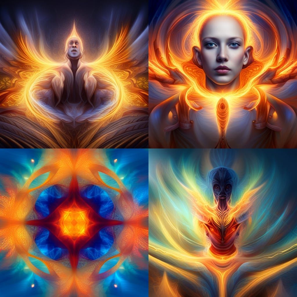 tetradic colors concept art synthetism surrealism filigree sharp focus ...