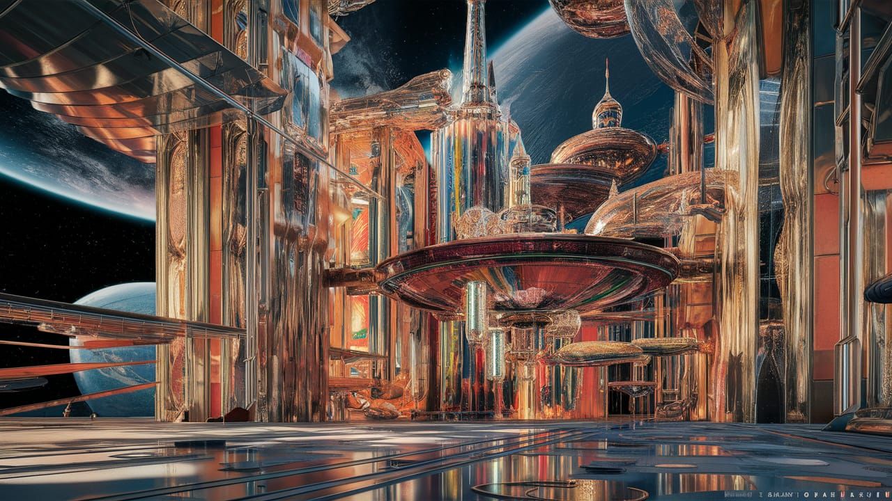 Alien Crystal City - AI Generated Artwork - NightCafe Creator