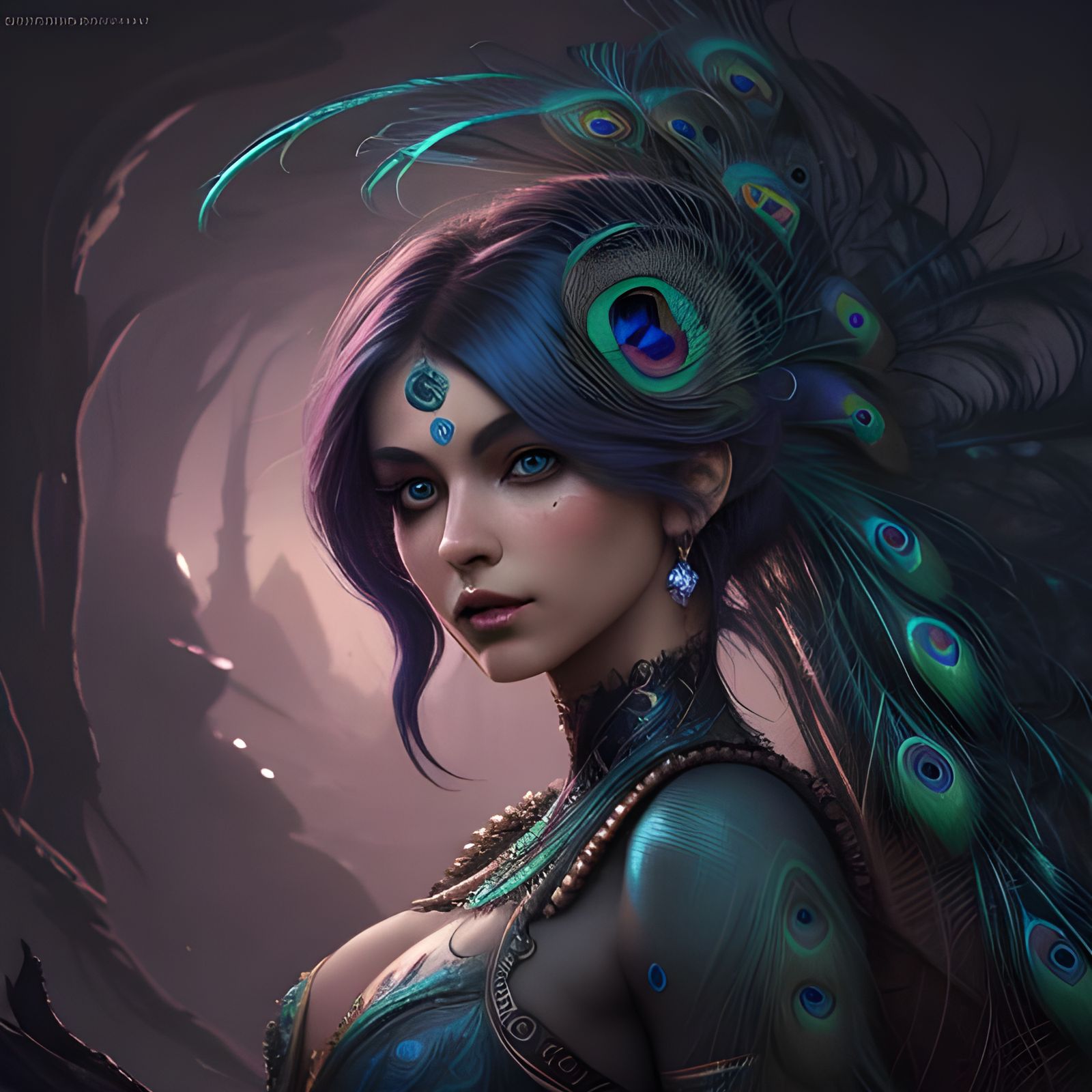 Peacock Humanoid - AI Generated Artwork - NightCafe Creator