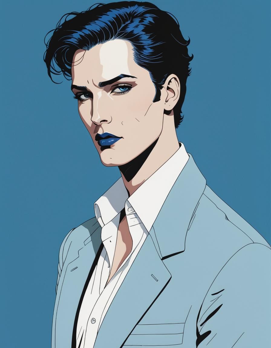 Blue man - AI Generated Artwork - NightCafe Creator