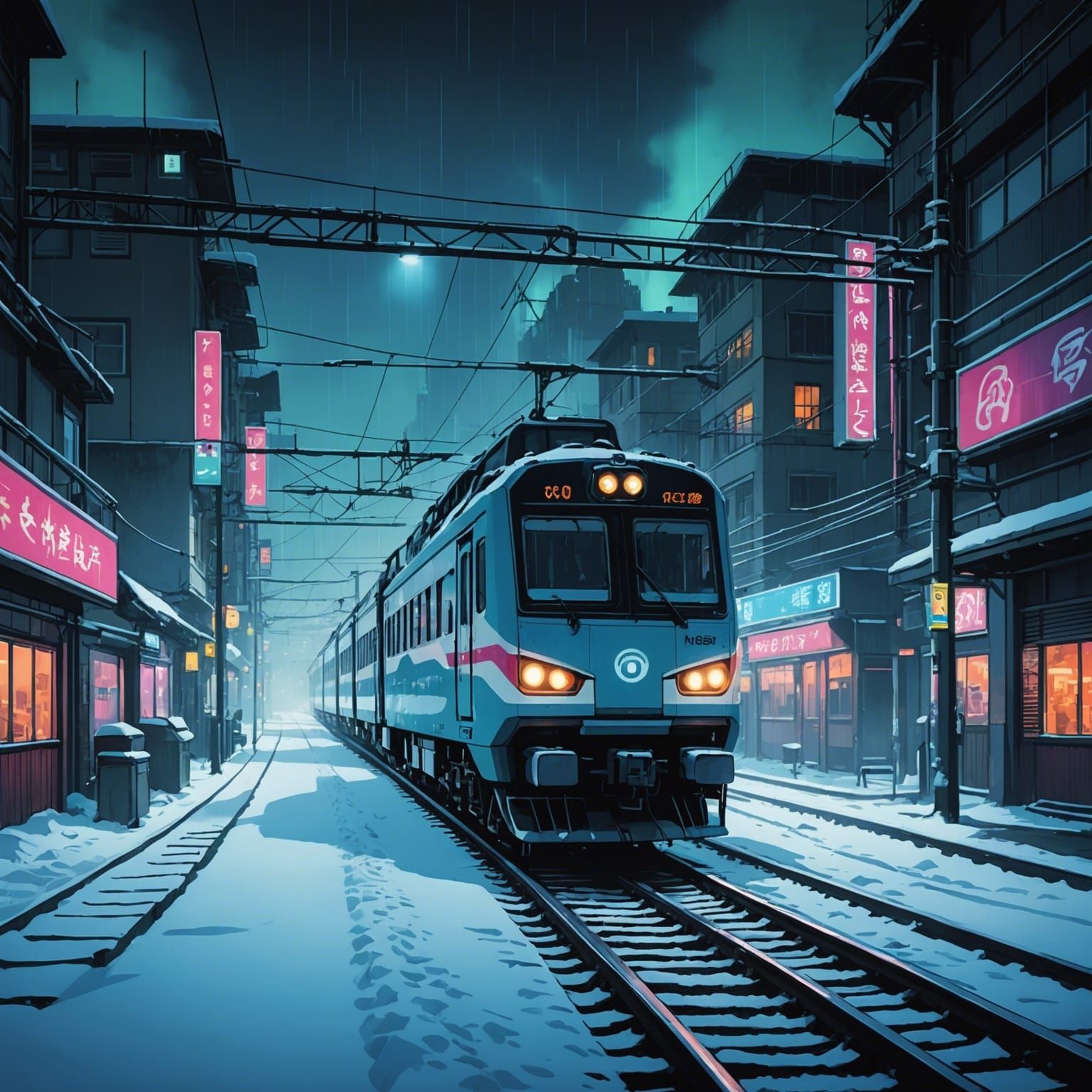 Cyberpunk train made with Stable Core - AI Generated Artwork ...