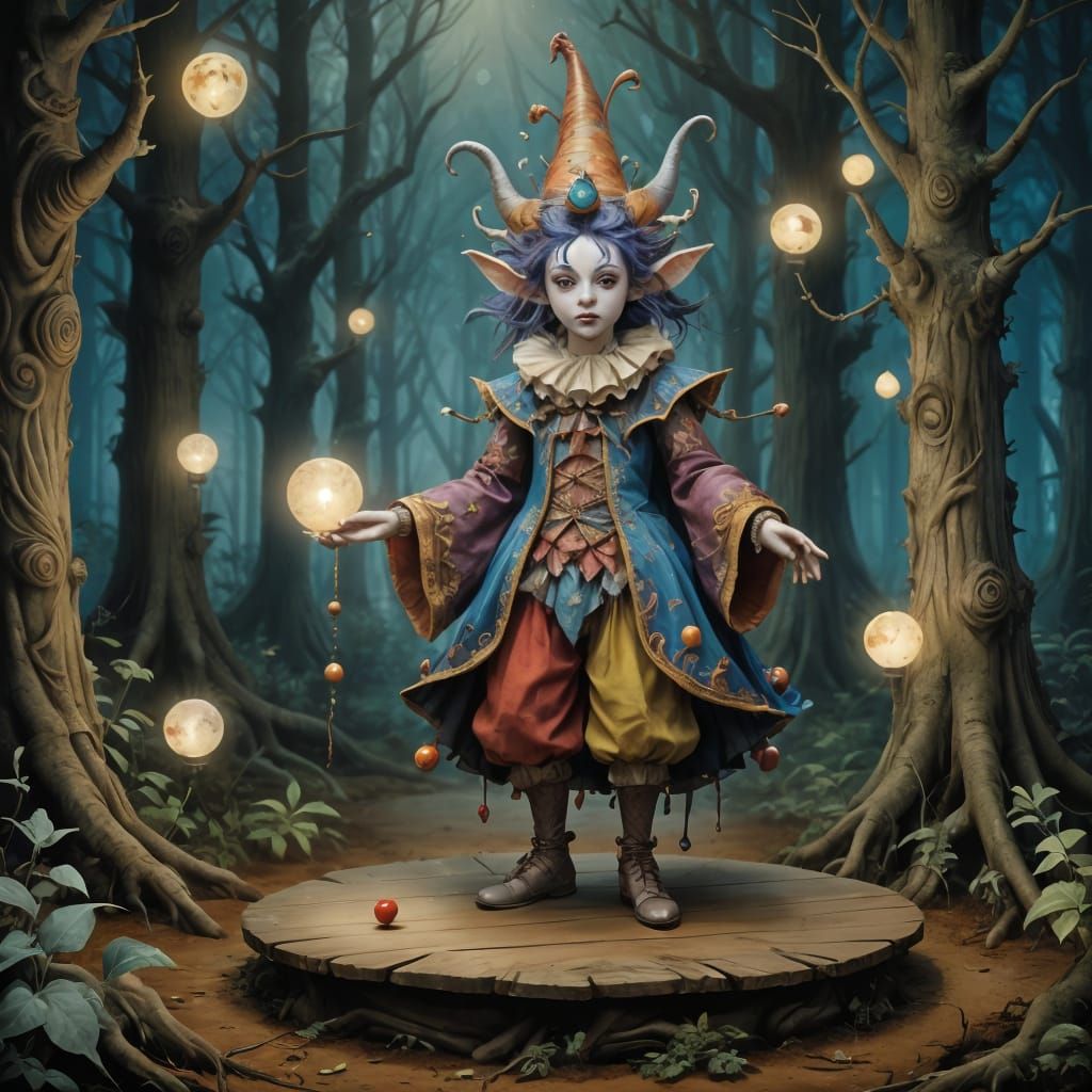 Jester performing - Merry Jester Entertains the Crowd