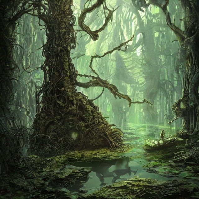 sci-fi fantasy bog - AI Generated Artwork - NightCafe Creator