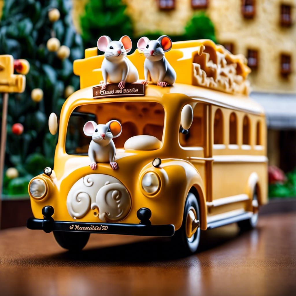 An older bus in the Emmental cheese bus fleet with overhead cheese ...