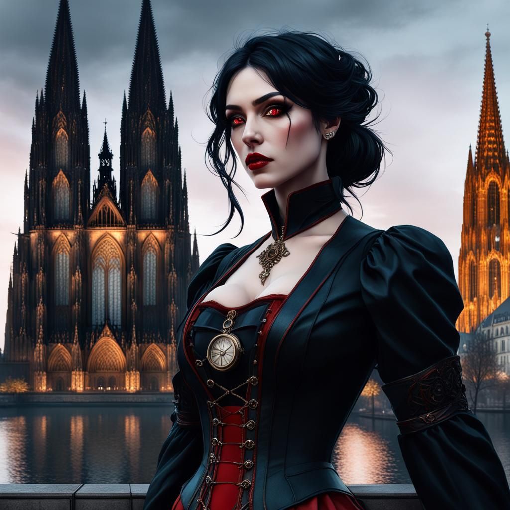 Female victorian steampunk vampire - AI Generated Artwork - NightCafe ...