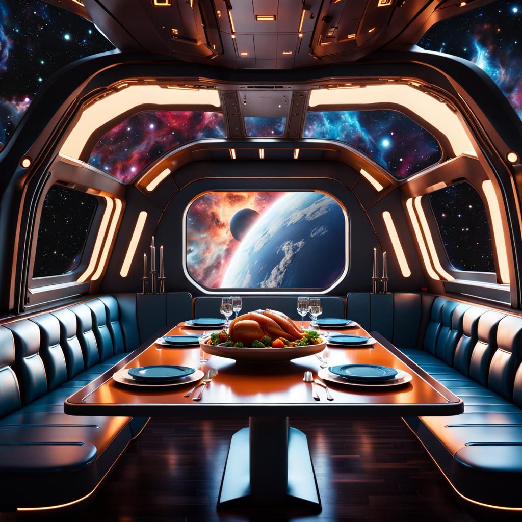 inside of a futuristic SPACESHUTTLE is a imaginative and creative ...