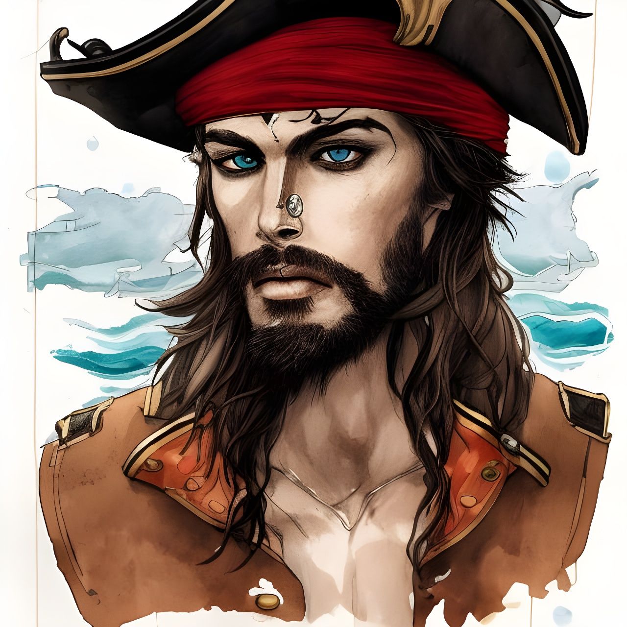 Pirate Drawing 2 - AI Generated Artwork - NightCafe Creator