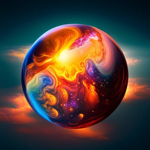 Soap bubble full of stars and galaxies, 8k resolution, a masterpiece ...