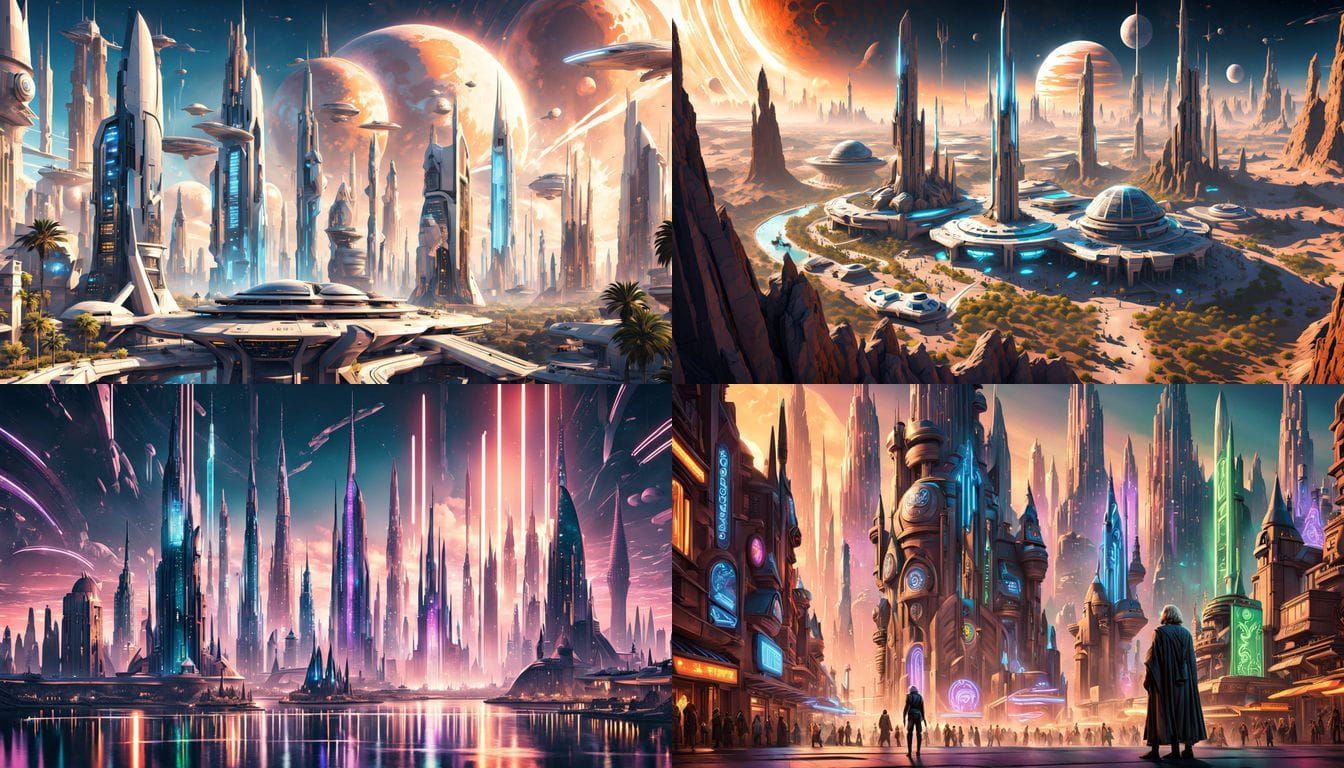 Chandrila's Galactic Disney Resorts - AI Art