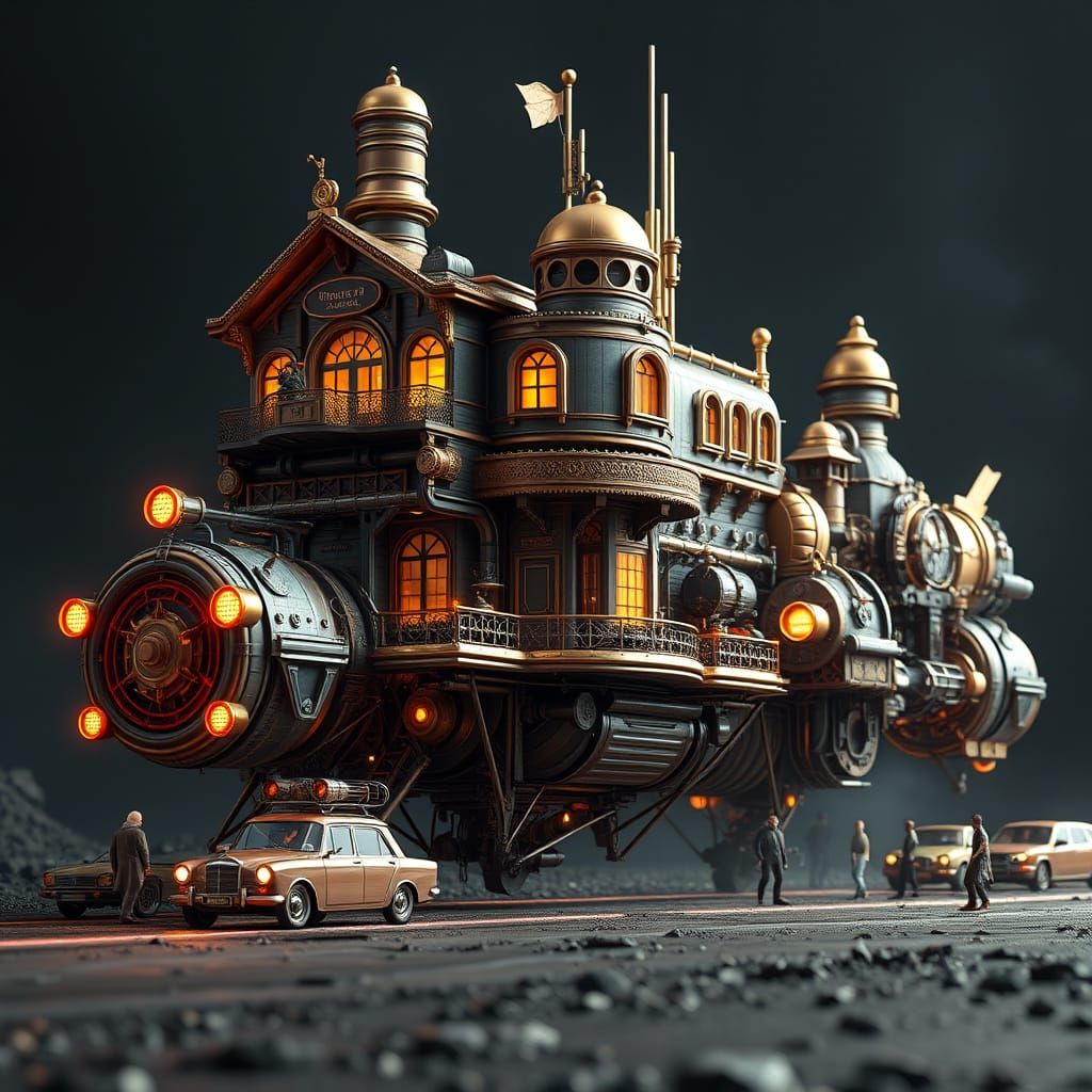Victorian-era spaceship - Epic Victorian-Era Spaceship in S...