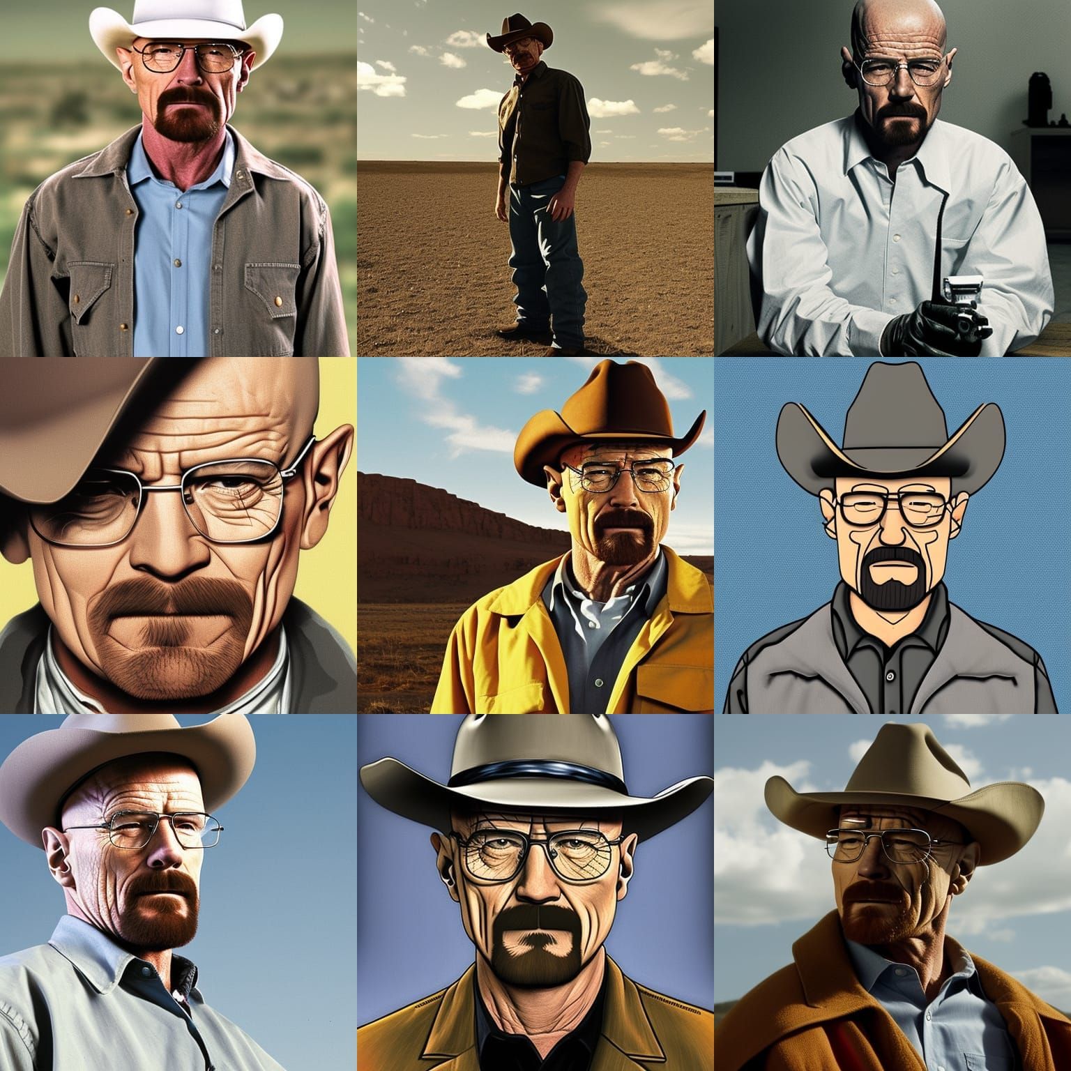 Cowboy Walter white - AI Generated Artwork - NightCafe Creator