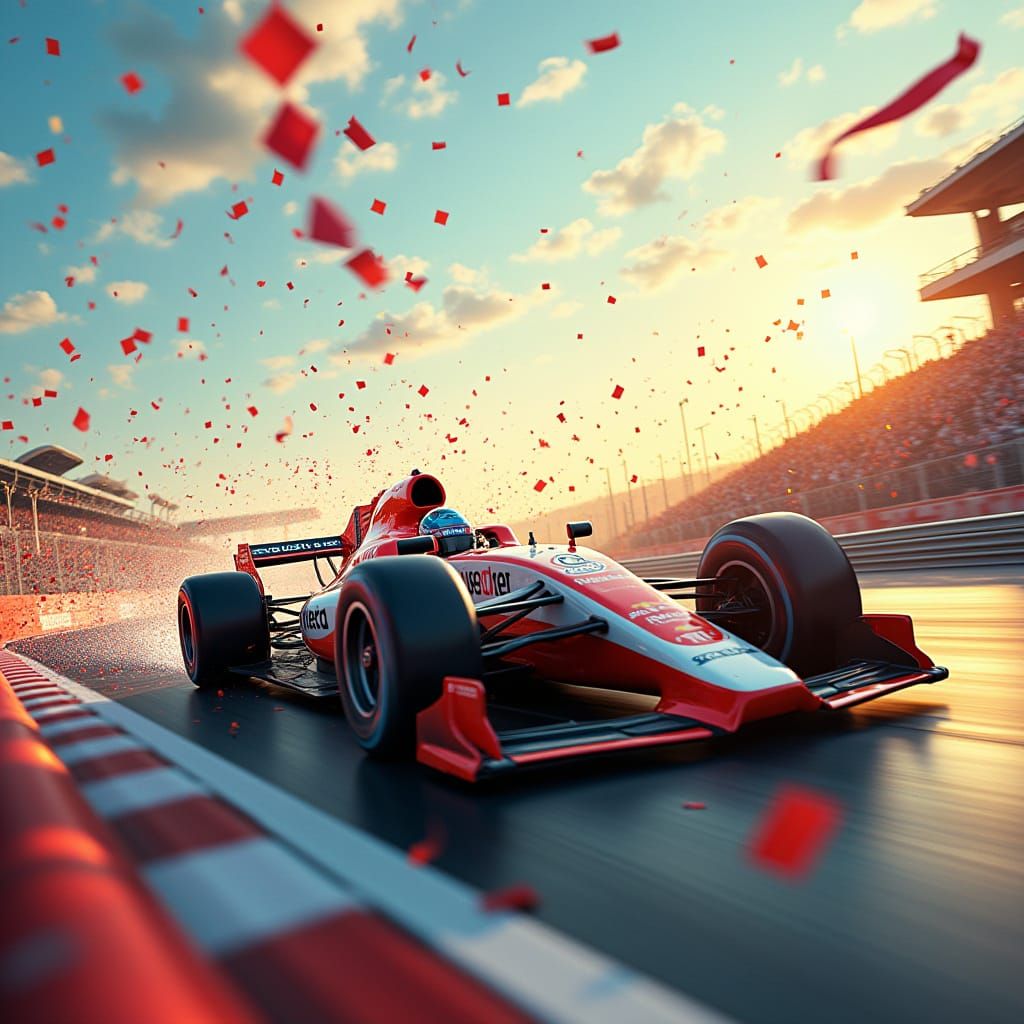 formula 1 car winning a race - Formula 1 Car Wins Champions...