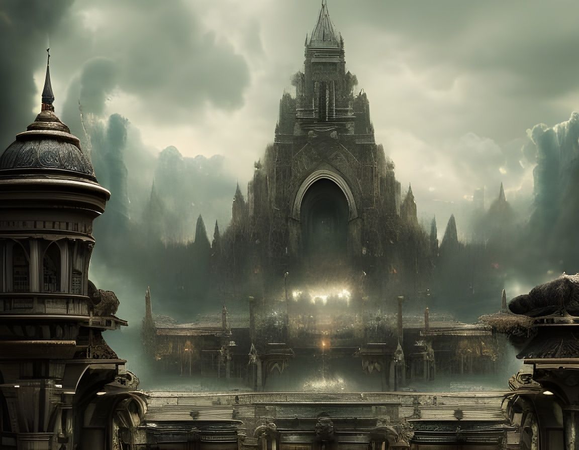 Cloudy Temple - AI Generated Artwork - NightCafe Creator