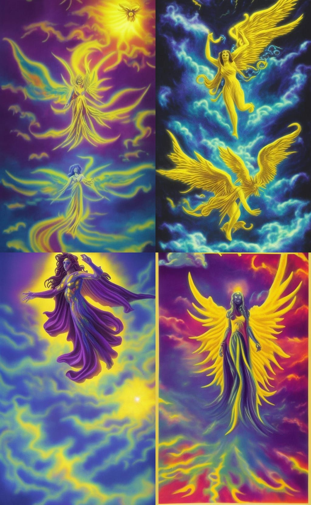 Cthulhu cosmic angel coming down from the clouds - AI Generated Artwork ...