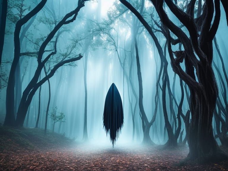 Beautiful Lovely Magic Ghost Witch Made of Shadow, Trasparent Shadowy ...