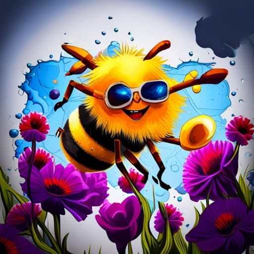 Keep calm and pollinate flowers - AI Generated Artwork - NightCafe Creator