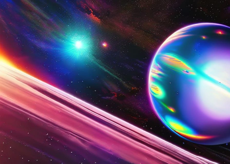 planets in space colliding with each other 8k resolution holographic ...