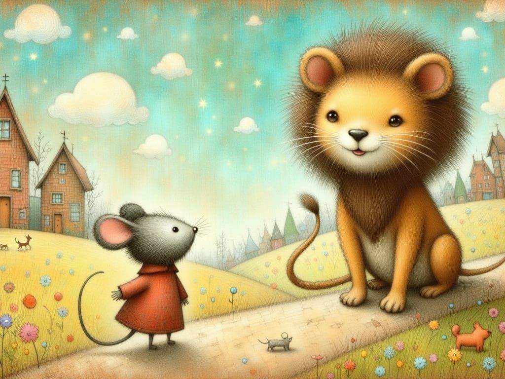 Courageous Mouse Leads the Way in Whimsical Storyb... - AI Art