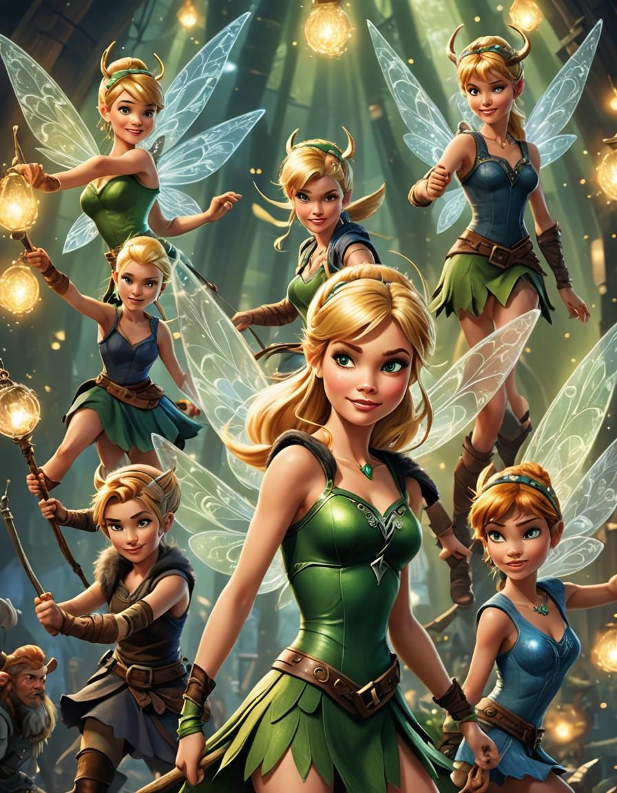 Tinkerbell, viking outfits style, posing for fashion magazine ; by Lois ...