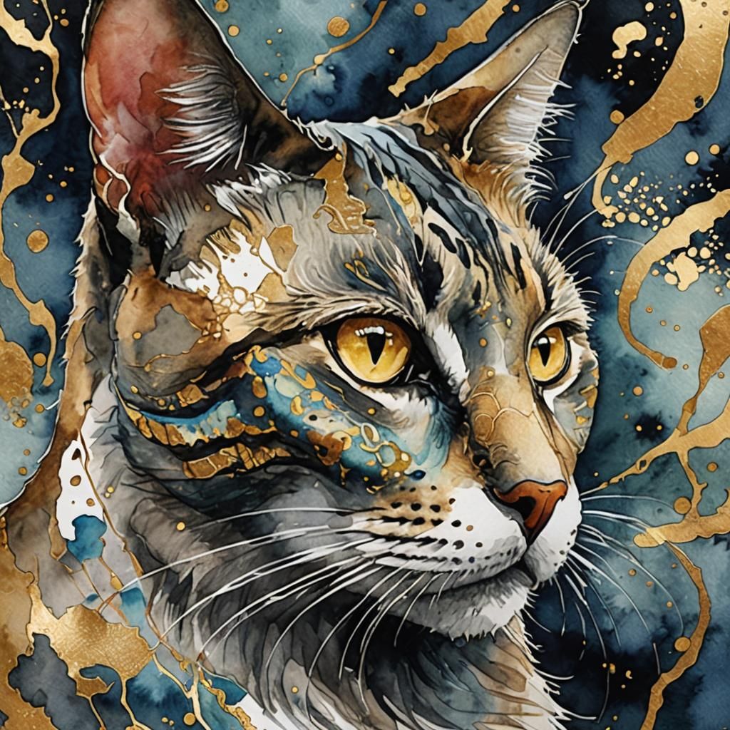 Whimsical Maine Coone Cat Portrait in Moebius-Insp... - AI Art