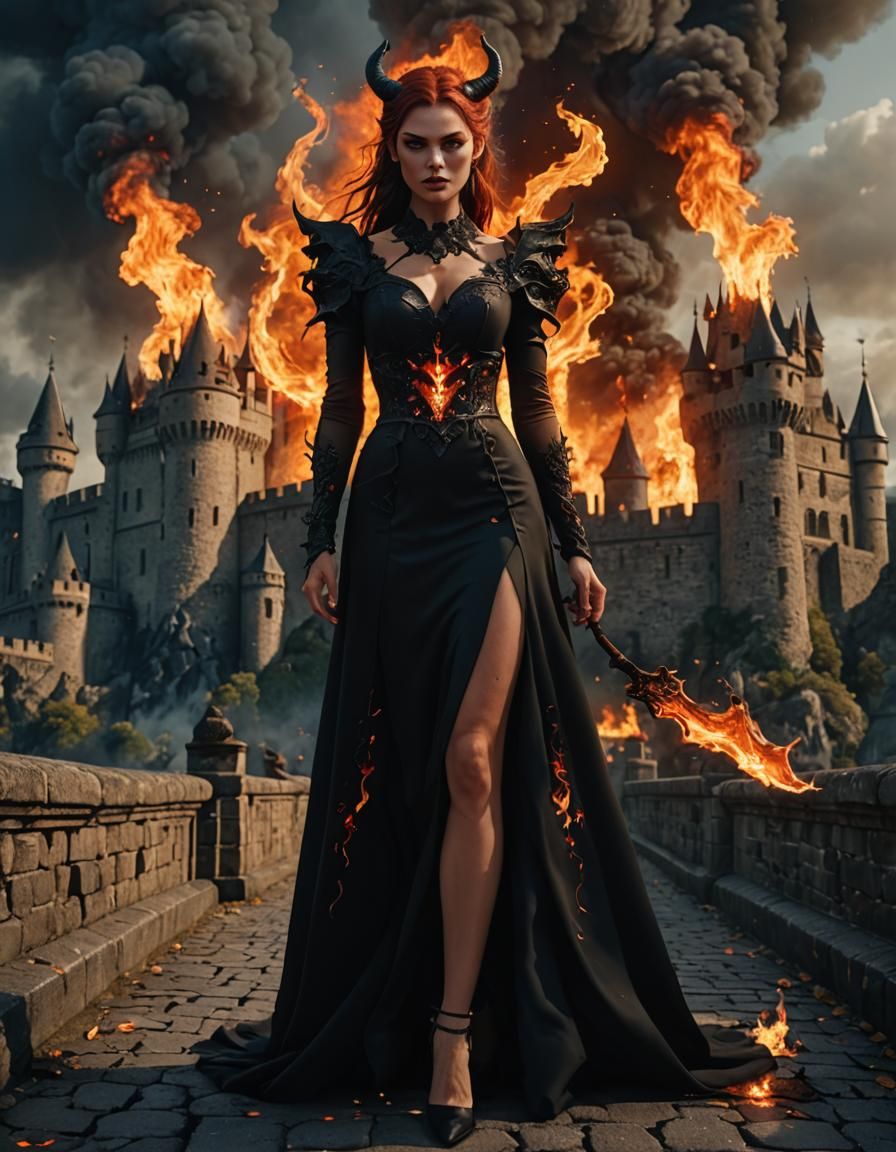 Female Devil - 03 - AI Generated Artwork - NightCafe Creator