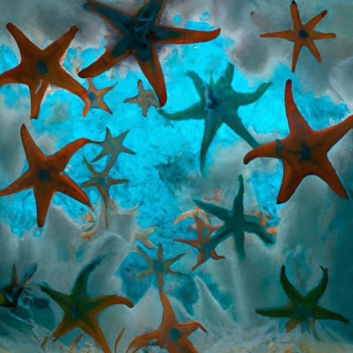 An undersea galaxy of starfish. - AI Generated Artwork - NightCafe Creator
