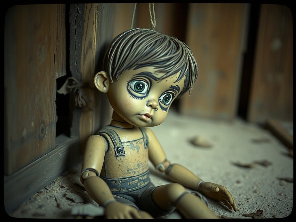 my forgotten puppet - Forgotten Wooden Puppet in a Dusty Att...