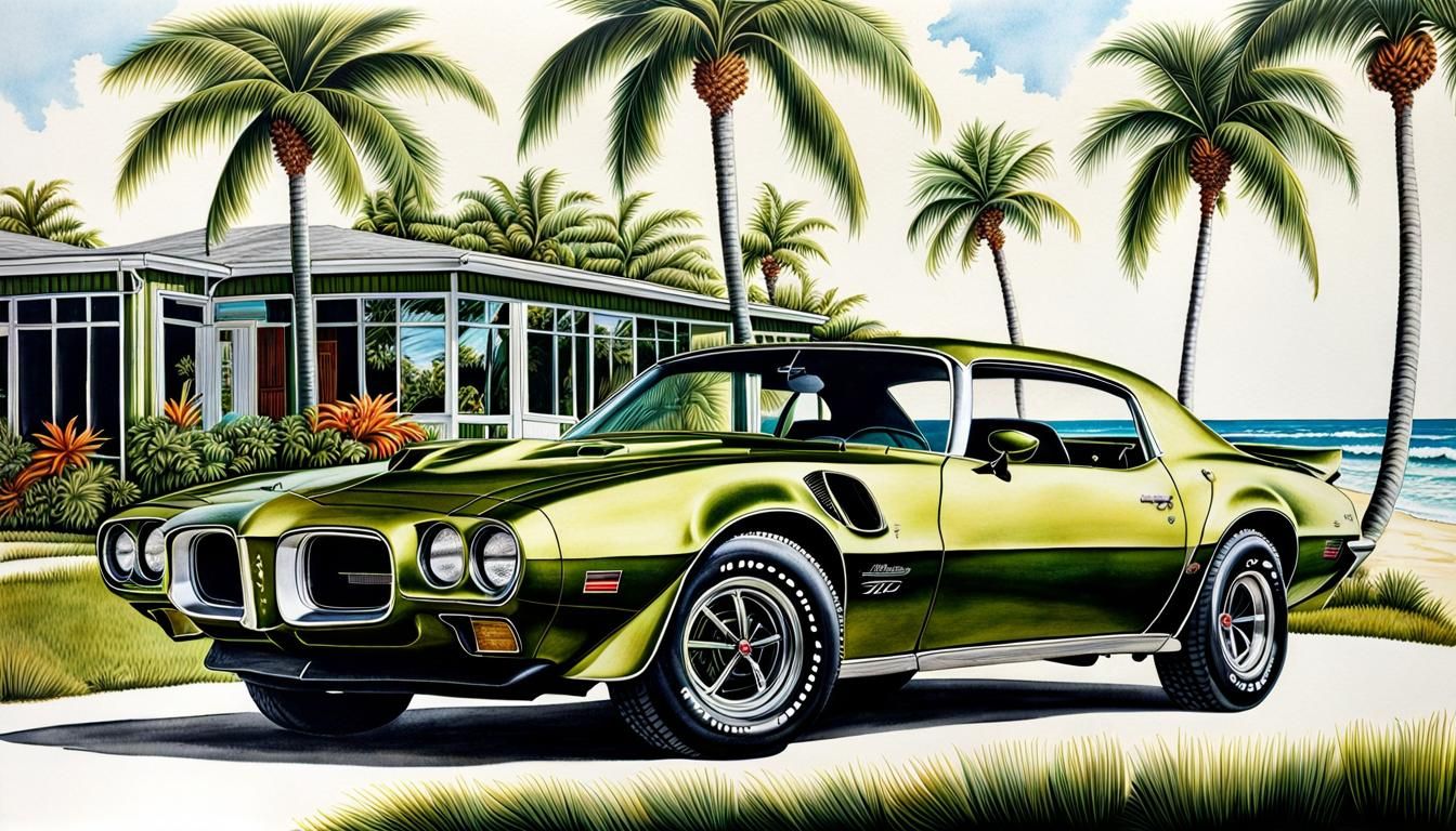 Pontiac Firebird - AI Generated Artwork - NightCafe Creator