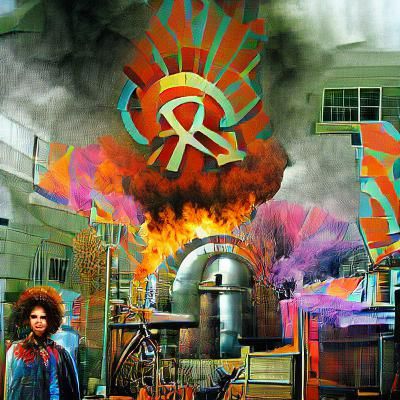 Rage Against The Machine concept art psychedelic steampunk - AI ...