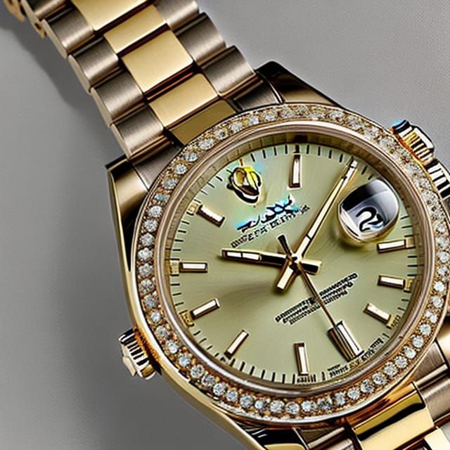 Gold Rolex-like watch - AI Generated Artwork - NightCafe Creator