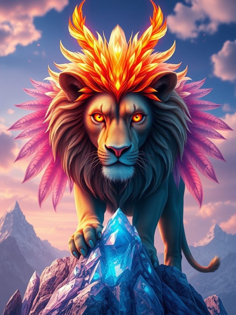 Phoenix Lion: King of the Crystalline Peaks