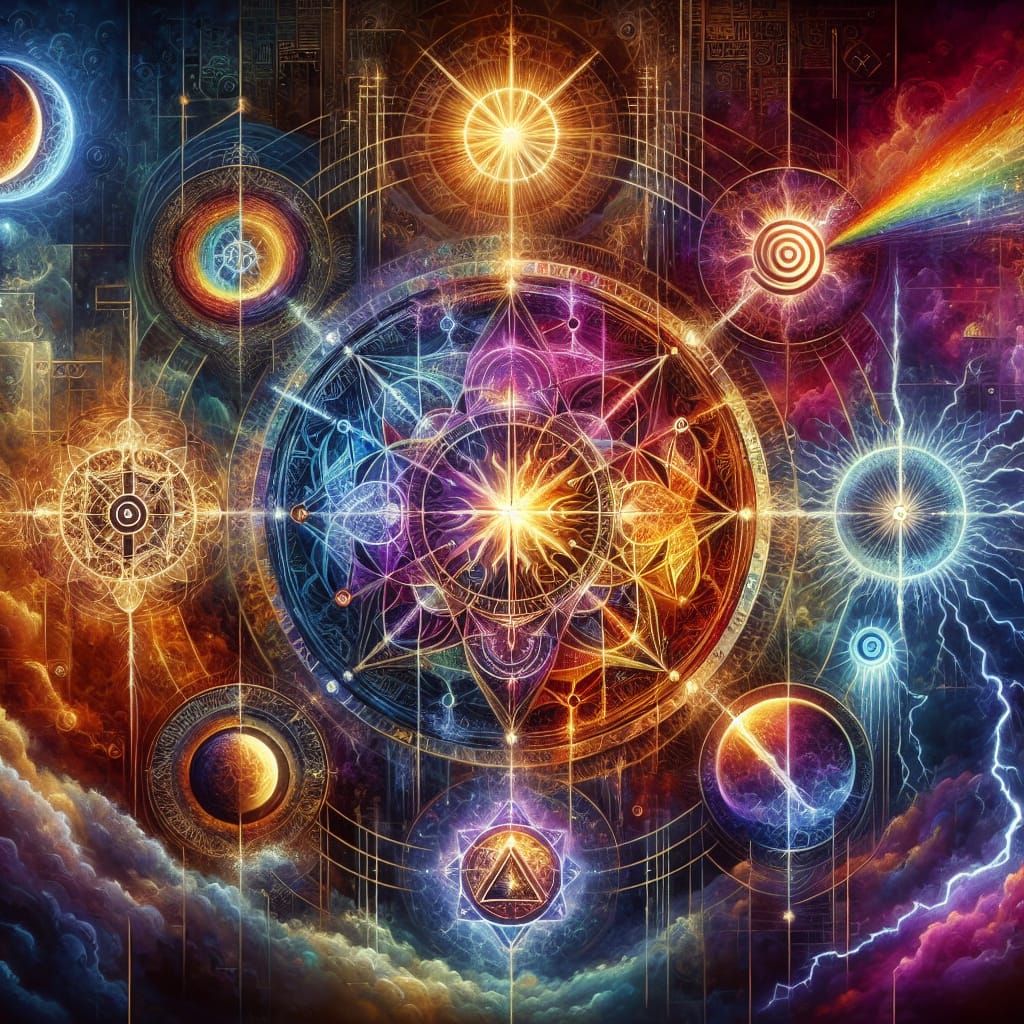 Sacred geometrical harmonical sigh like symbol of the all types of ...