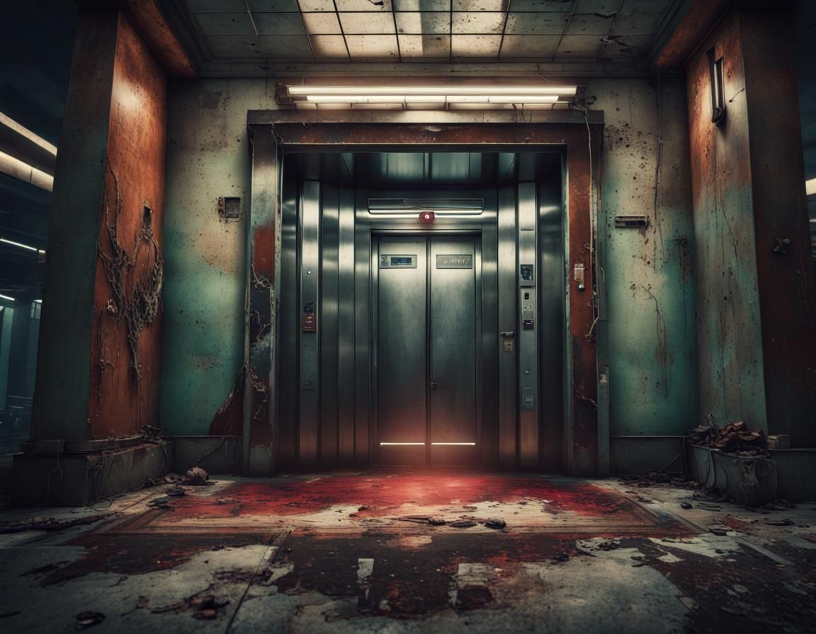 (( frightening elevator in a decrepit abandonned mall :: an odd ...
