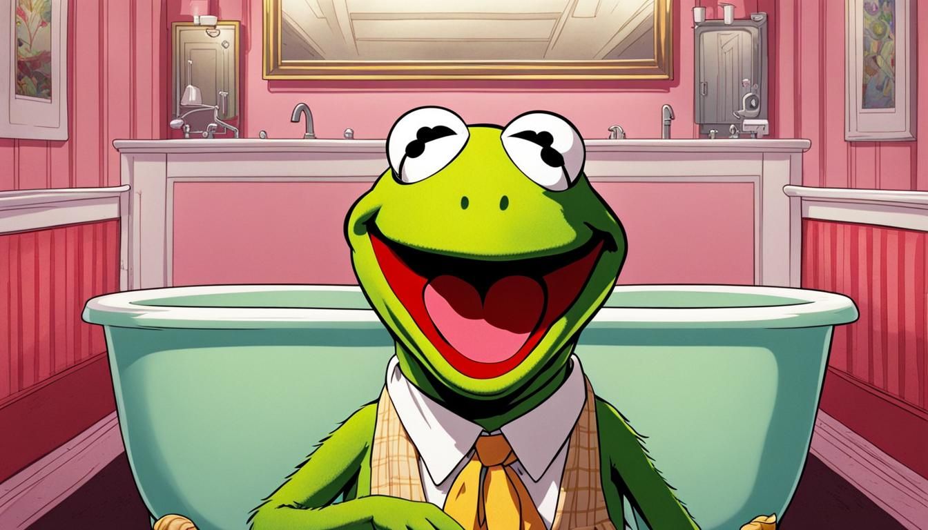 Kermit The Frog. The bathtub scene in The Shining. - AI Generated ...