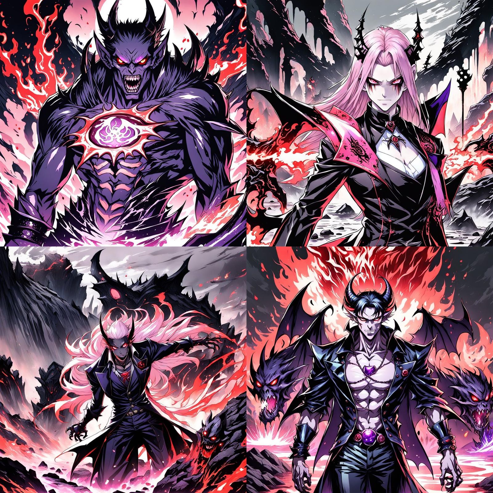 Vampire-Demon Hybrids - AI Generated Artwork - NightCafe Creator