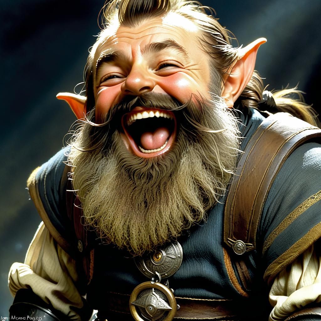 Laughing dwarf - AI Generated Artwork - NightCafe Creator