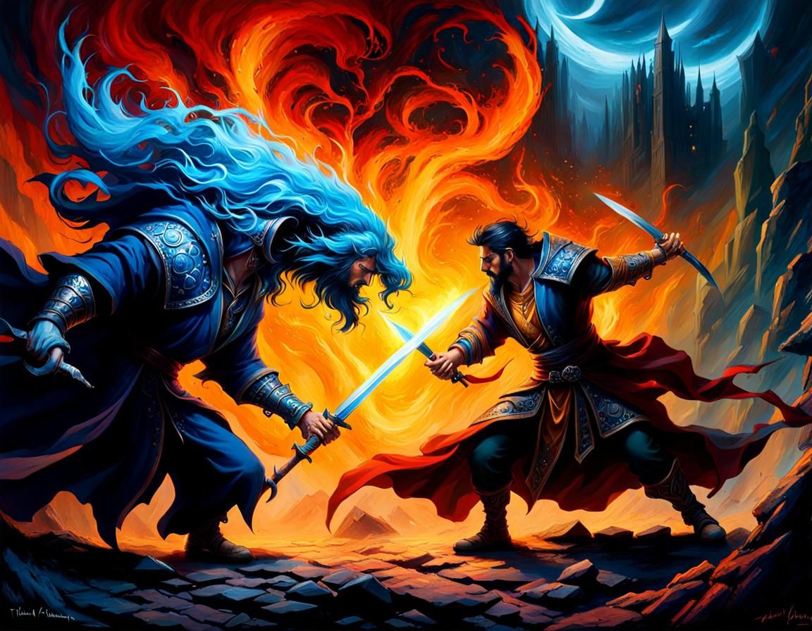 Shapeshifter vs Warlock - AI Generated Artwork - NightCafe Creator