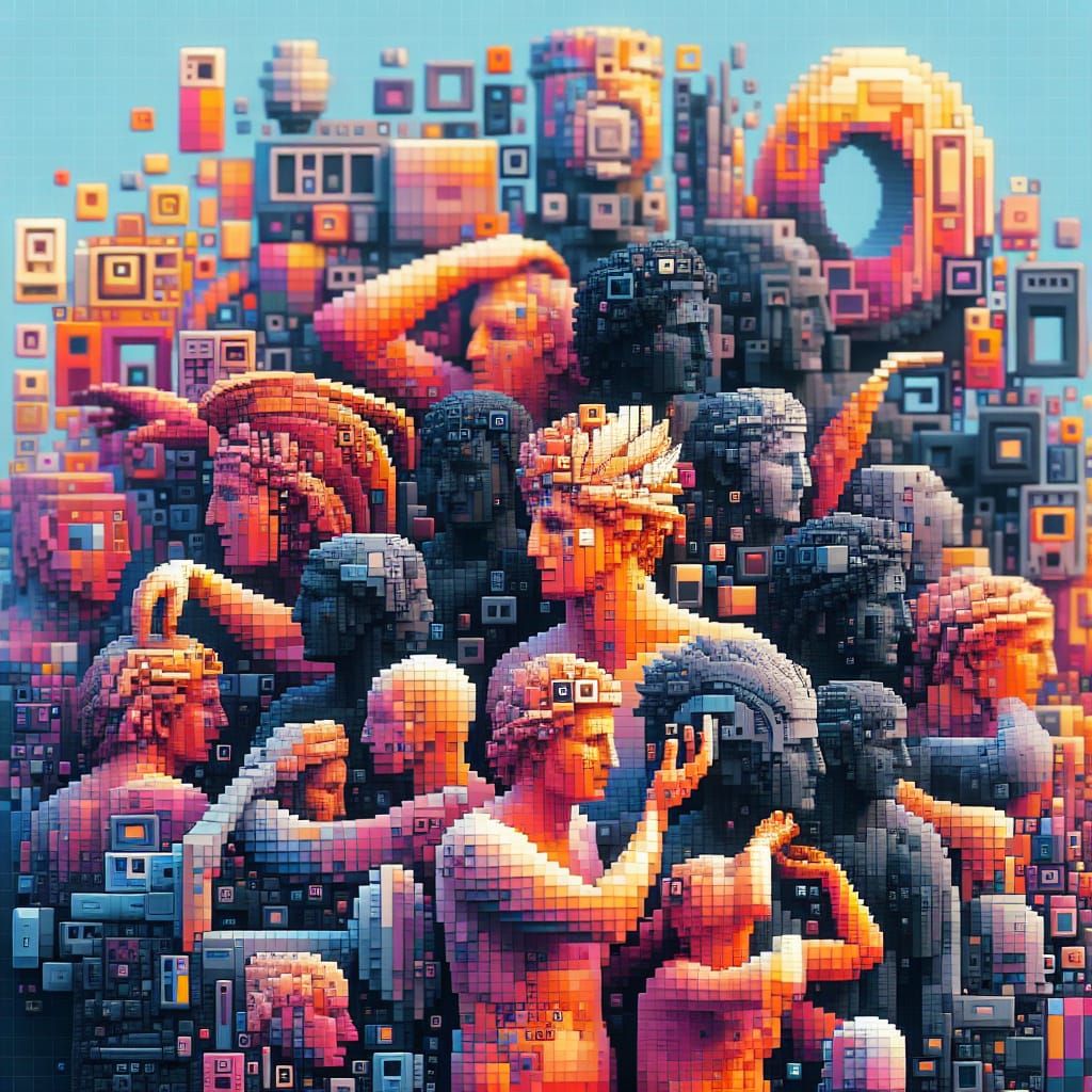 16 bit gods - AI Generated Artwork - NightCafe Creator