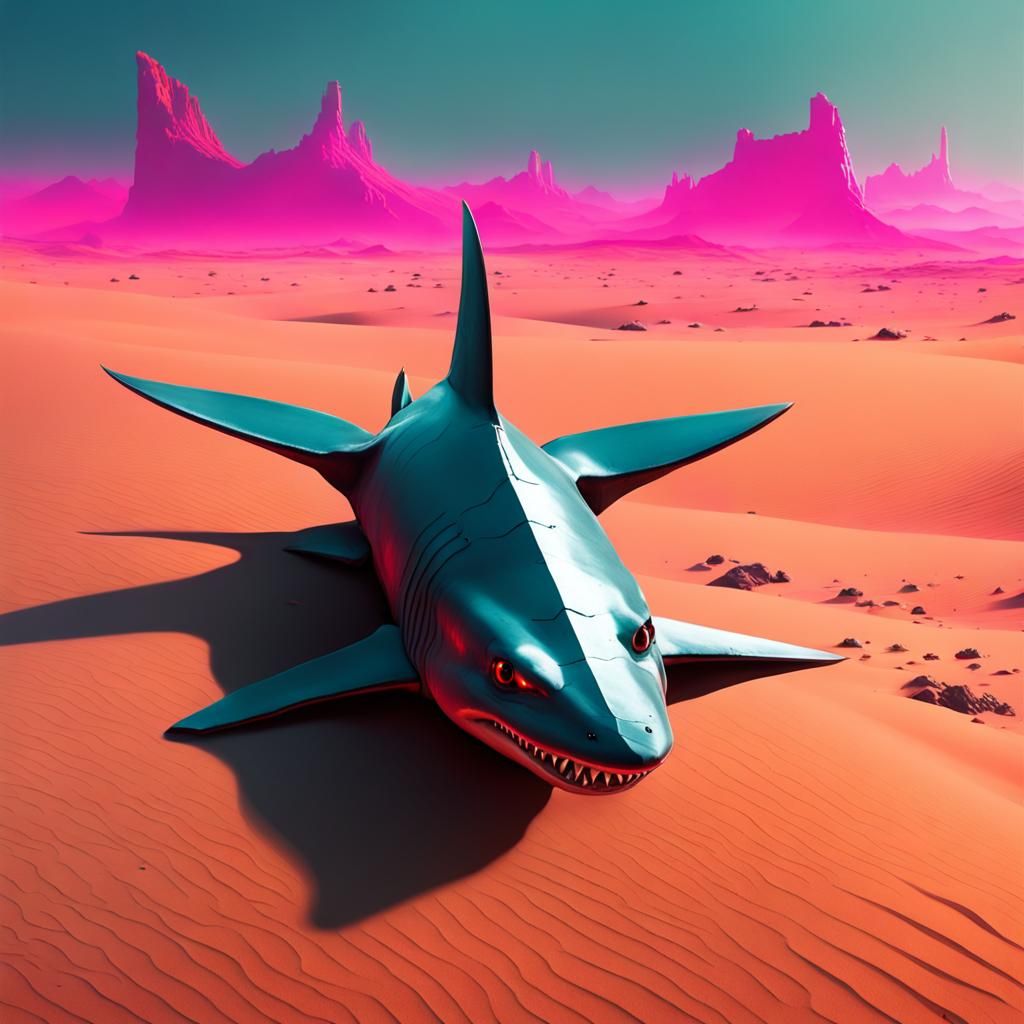 Sand Shark - AI Generated Artwork - NightCafe Creator