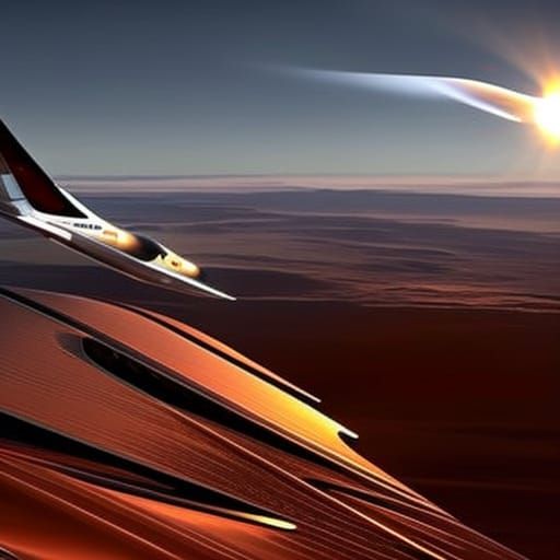 Airplane Design on Mars - AI Generated Artwork - NightCafe Creator